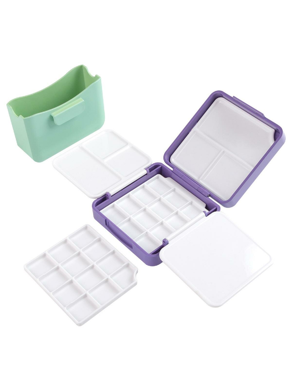 Карманная дорожная коробка для палитры акварели с крышкой, коробка для хранения палитры красок