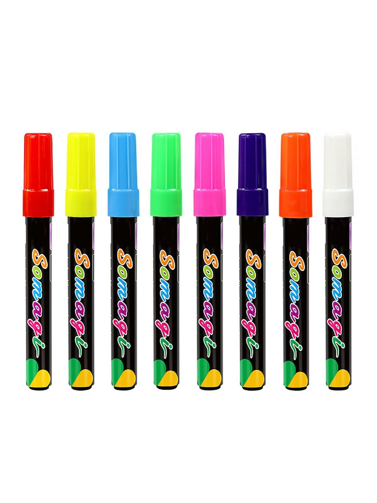 8 цветных стираемых фломастеров для влажного стирания, жидкие меловые фломастеры для окон