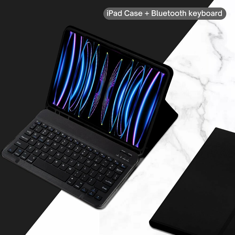 Чехол-подставка для iPad Pro 11", HUAIBX, с магнитной клавиатурой Russian keyboard, Black A