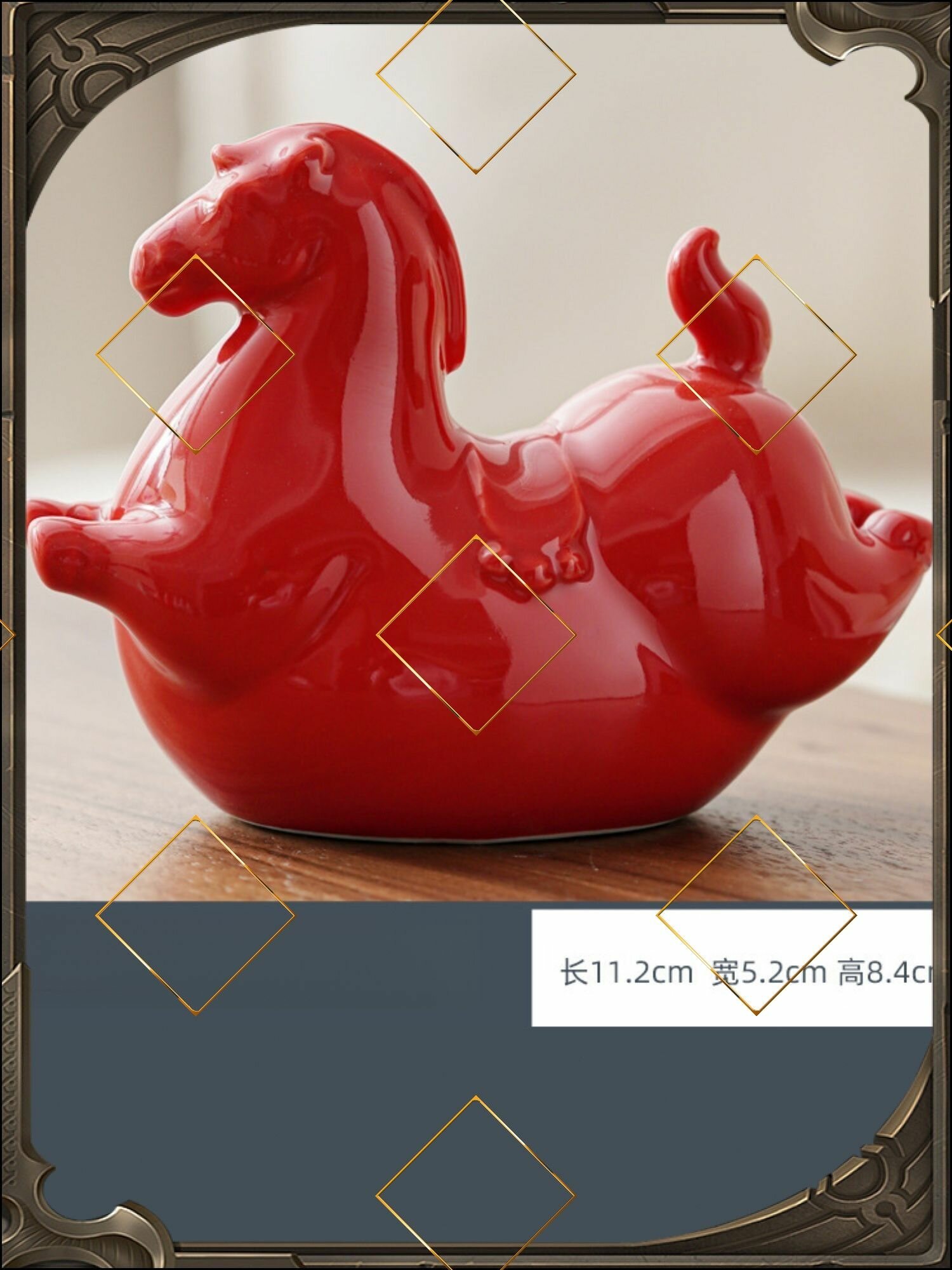 Эксклюзивные керамические украшения для интерьера, фигурки лошадей и животных-0052