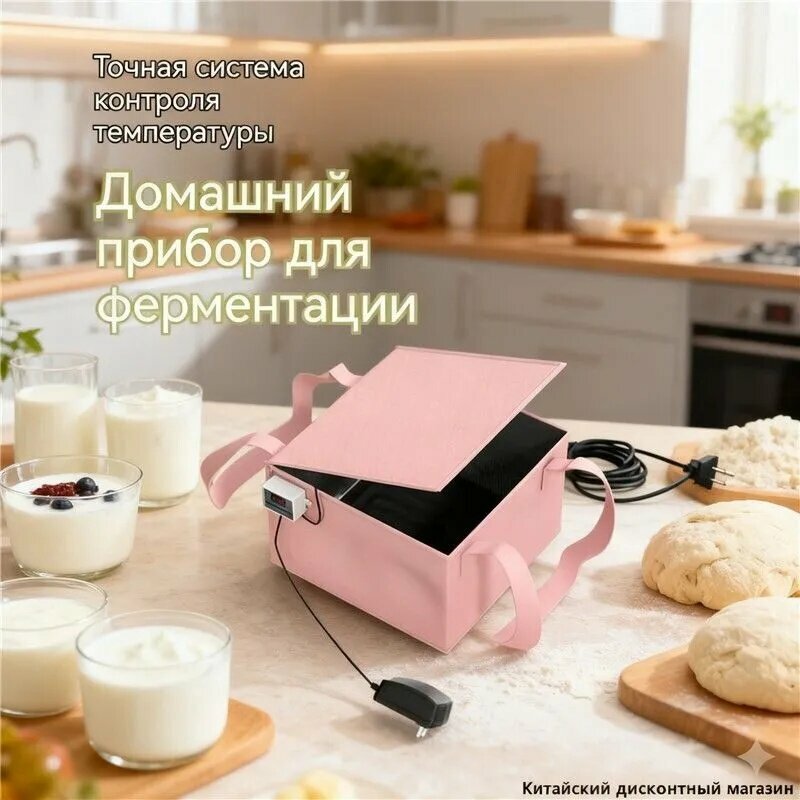 Йогурт cкладной многофункциональный шкаф для расстойки теста и ферментации,1 шт/Источник питания 12V2.5A + панель 30 * 30 мм + йогурт шкаф Синхронизирующий термостат