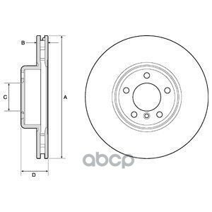 Тормозной диск Delphi BG9157C BMW 2 series, BMW 1 series для тормозной системы