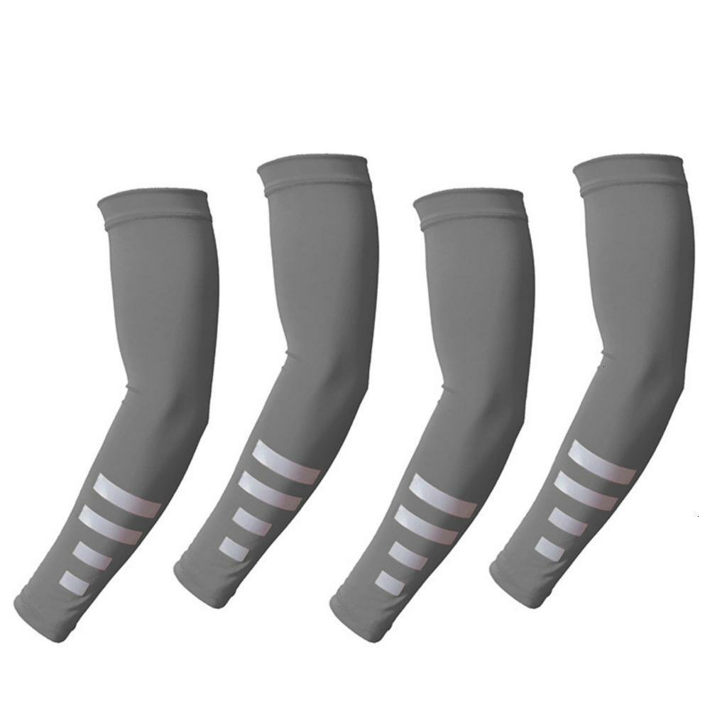 Солнцезащитные охлаждающие нарукавники со светоотражающими полосками для занятий спортом на открытом воздухе Велоспорт Бег Дышащая ткань унисекс