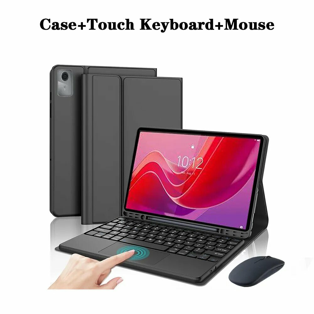 Чехол для планшета Lenovo Xiaoxin Pad 11 lnch 2024 2025, Съемный чехол с русской клавиатурой для Lenovo Tab M11 / Idea Tab 11" с прорезью для пера