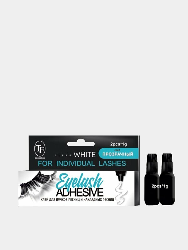 Клей для накладных ресниц и пучков "Eyelash adhesive waterproof white"