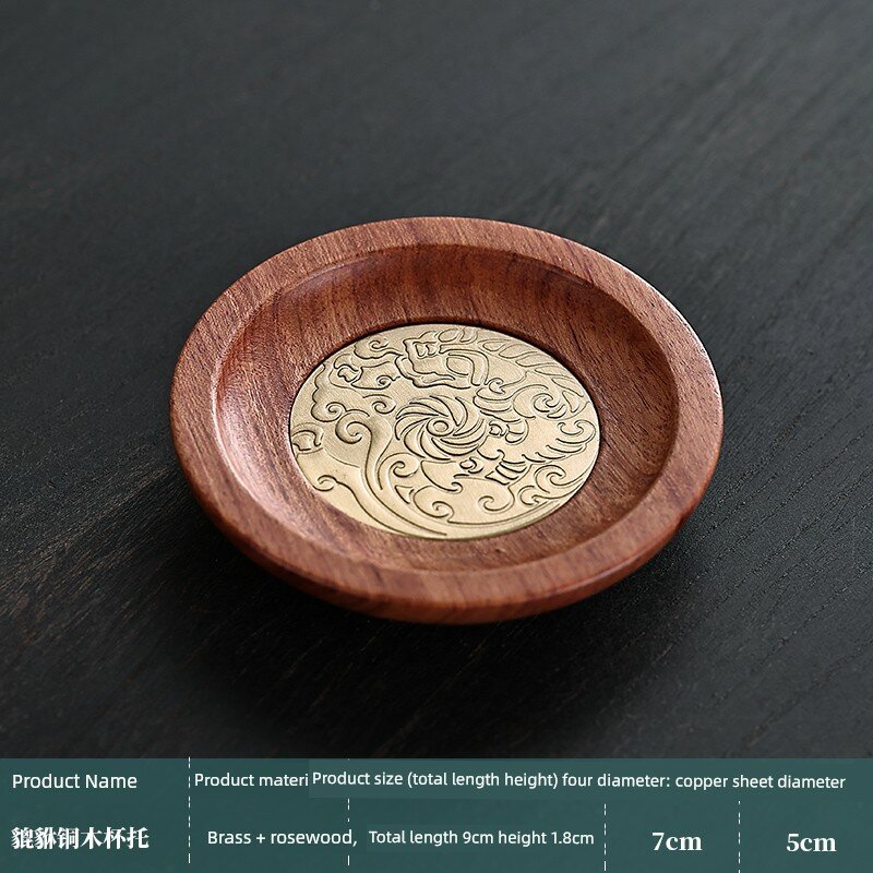 Медный подстаканник для чая, термостойкий держатель для чашек, офисная изоляционная подставка, подставка для чайной