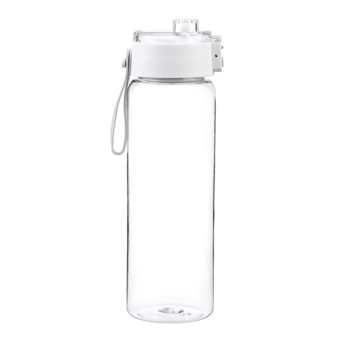 Бутылка для воды, 810 мл, пластик, с ситом, на кнопке, цвет прозрачный