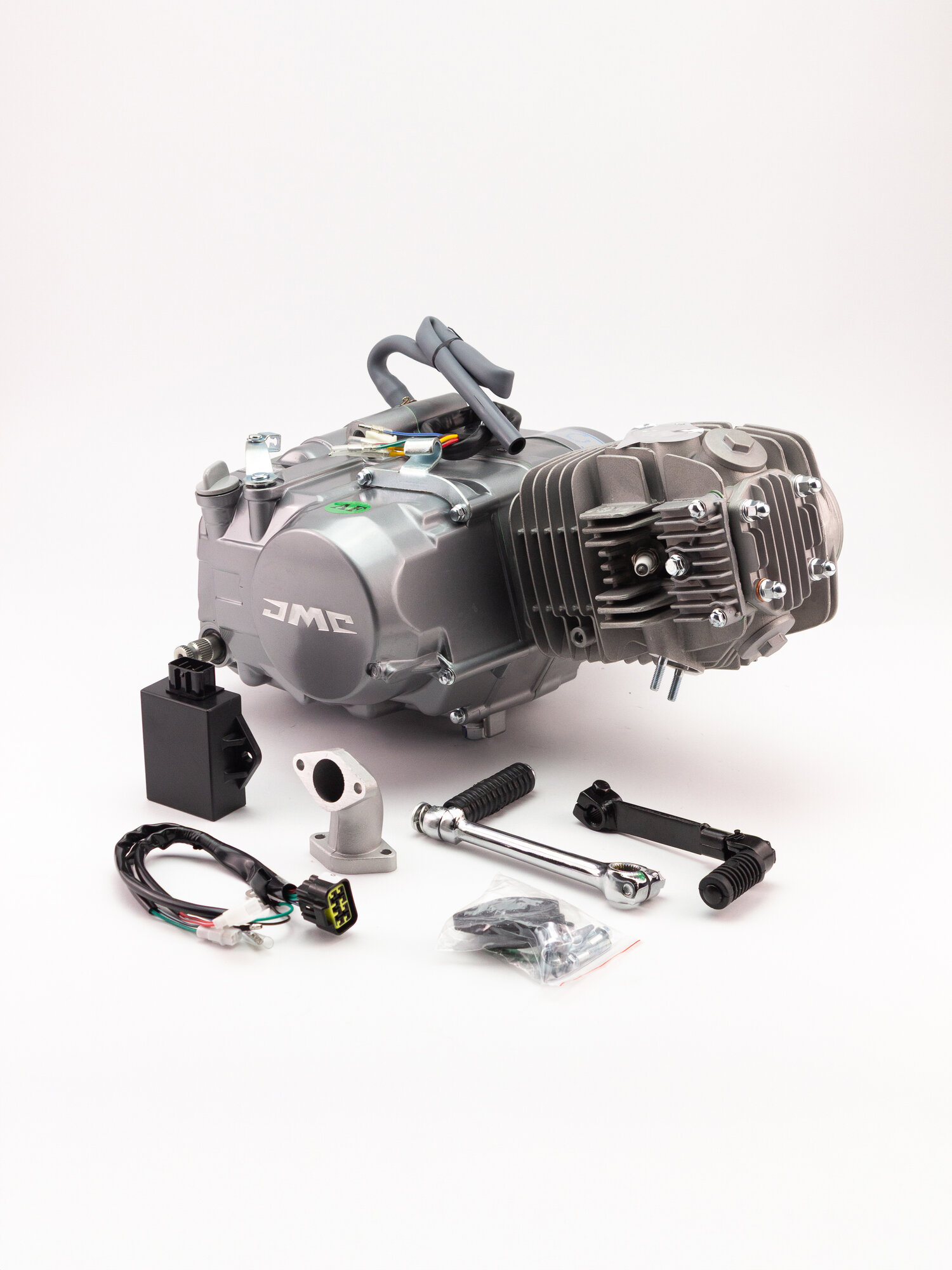 Двигатель для питбайка мопеда JMC YX 125сс 154FMI, кикстартер, запуск на любой передаче (ГБЦ тип 140 27/23 p-14)