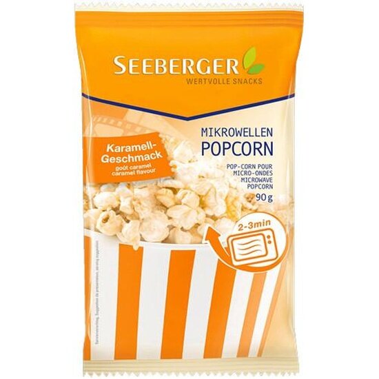 Попкорн Seeberger Caramel со вкусом карамели для микроволновой печи 90 г