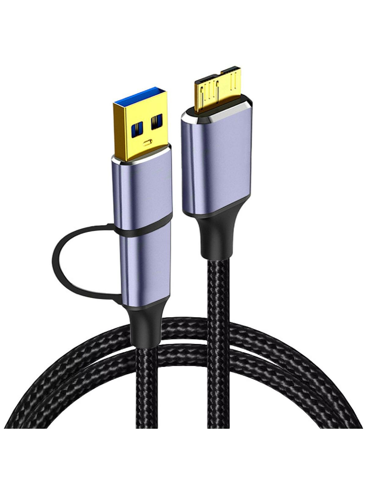 Соединительный кабель USB Type C к Micro B Быстрая зарядка жесткого диска ноутбука