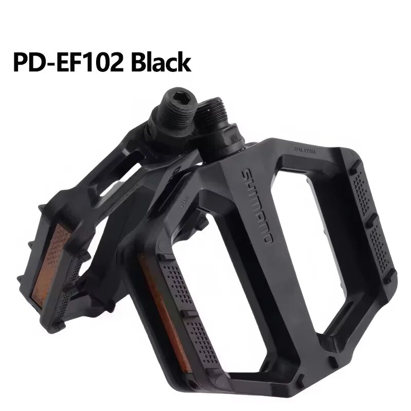 Shimano PD-EF102 MTB плоская педаль, повседневная езда на горном велосипеде, педали из алюминиевого сплава, черные с оригинальной коробкой PD-EF102