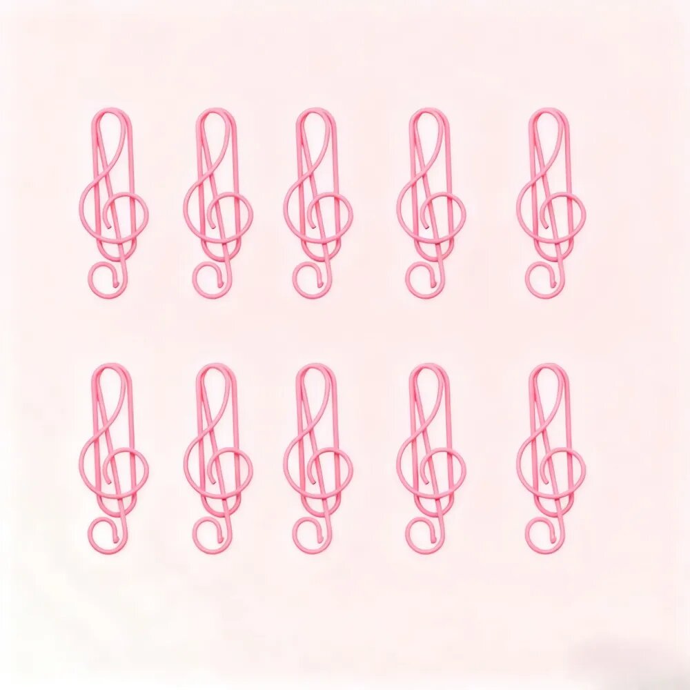 Скрепки в форме скрипичного ключа, 10 шт. / набор фигурных скрепок