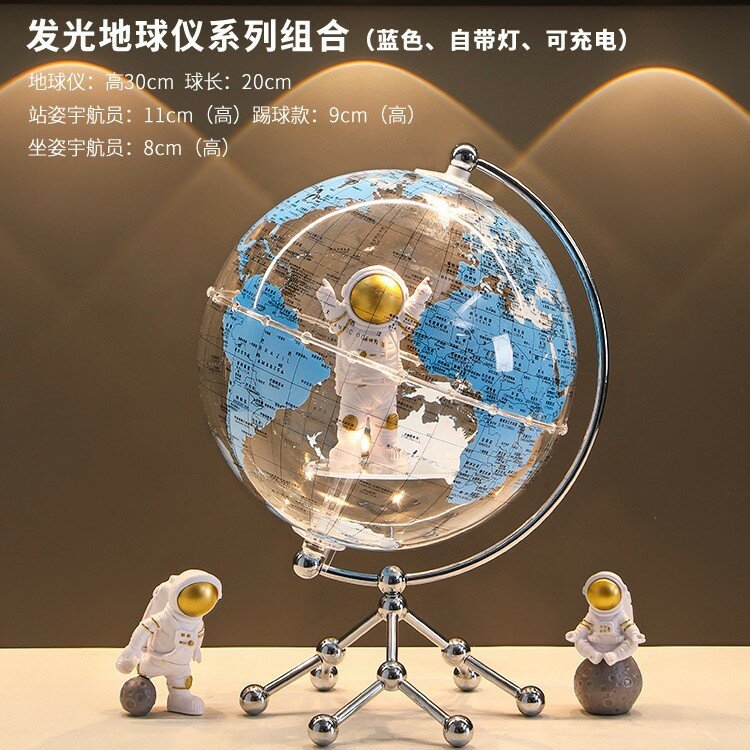 Прозрачный декоративный глобус, роскошный элемент декора для гостиной, тумбы под телевизор, офиса, украшение для рабочего стола в стиле космонавта, подарок на день рождения.