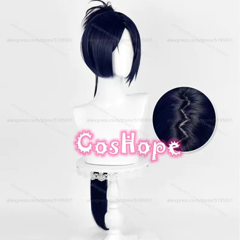 Rokudou Mukuro Косплей Парик 90 см Длинные Зигзагообразные Волосы Синий Черный Парик Косплей Аниме Косплей Парики Термостойкие Синтетические Парики
