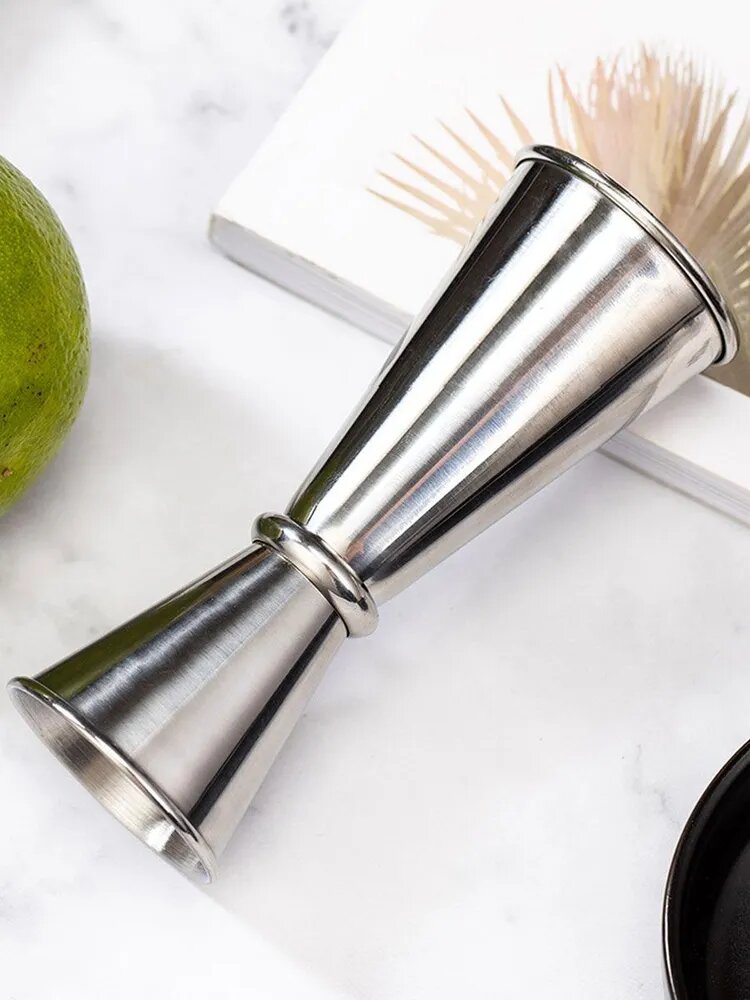 Джиггер барный/Мерный стакан/Рюмка для приготовления коктейлей 25/50 мл, нержавеющая сталь, утолщенные края