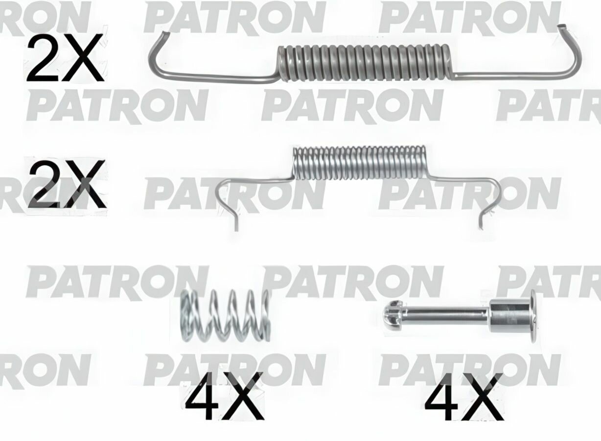 Комплект монтажный тормозных колодок барабанных KIA: SPORTAGE (JE_) 04- PATRON PSRK0245