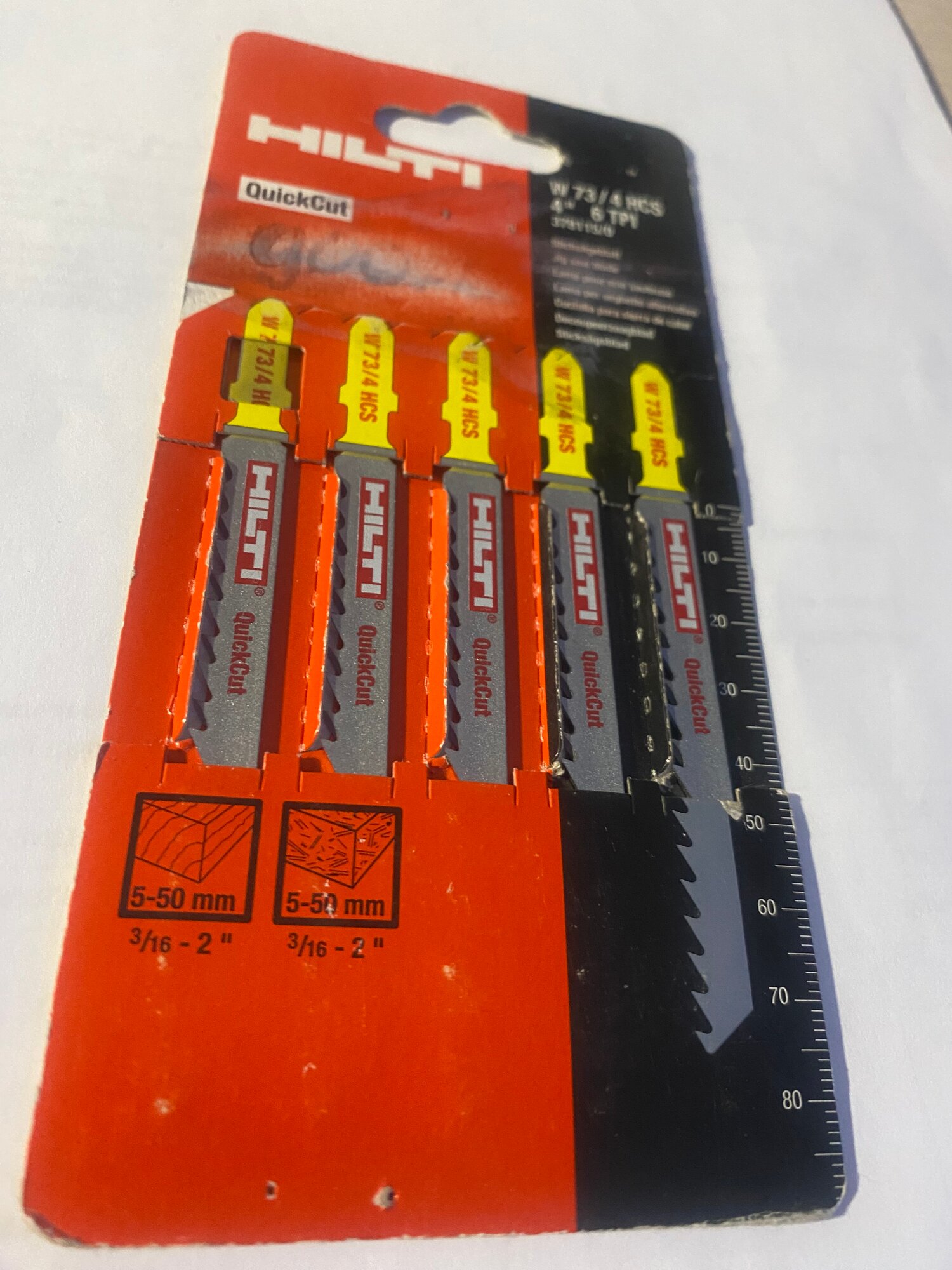 Пилки для электролобзика HILTI 73/4HCS по дереву и ПВХ . Оригинал Швейцария.