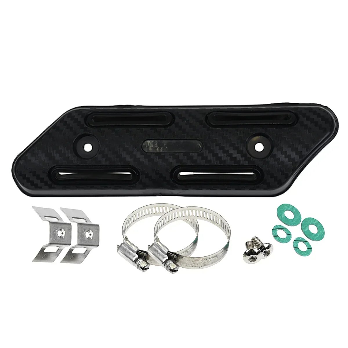 4-тактный выхлопной тепловой экран для KTM SXF EXCF SMR 250-500 YAMAHA YZF250 YZF450 YFZ250 HONDA CRF250 CRF450 CRFX250 X450 Черный, Black