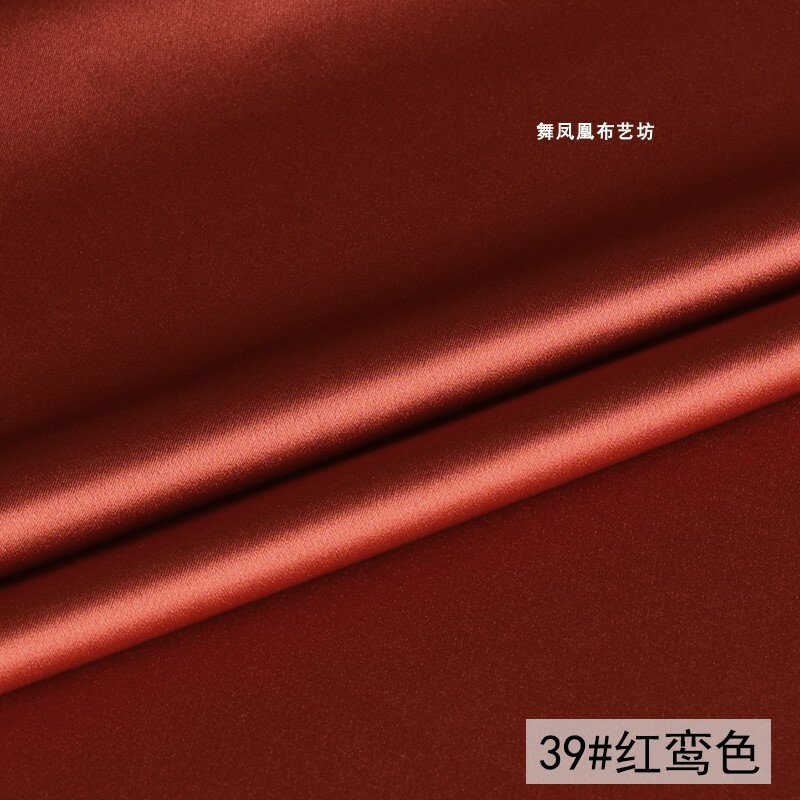 Однотонная двусторонняя ацетатная атласная ткань, глянцевая имитация шелка, дышащая, гладкая ткань для платьев