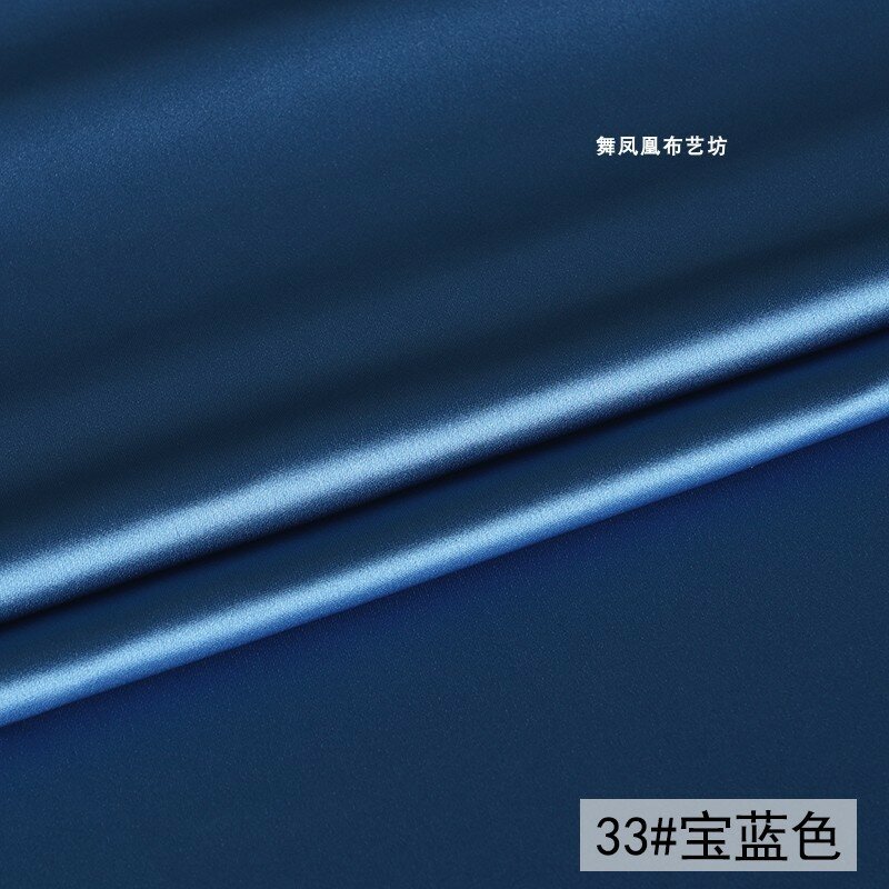 Однотонная двусторонняя ацетатная атласная ткань, глянцевая имитация шелка, дышащая, гладкая ткань для платьев