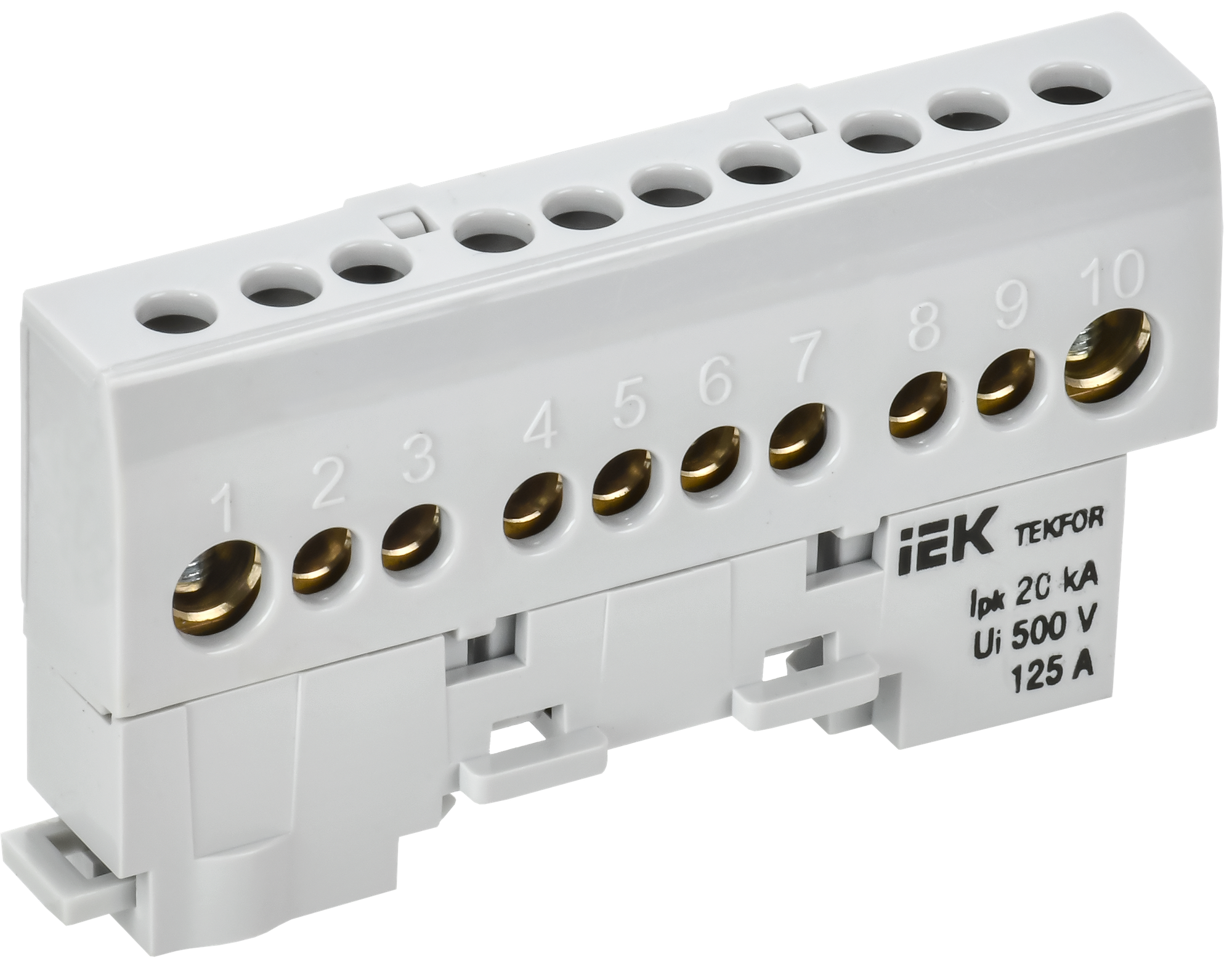 TEKFOR Шина L фаза изолированная на универсальном держателе 8х12-10-Ср IEK IEK TF-NN20-10-KL-K03