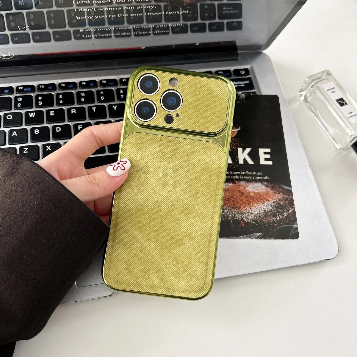 Новый джинсовый ковбойский чехол в стиле ретро с покрытием для iPhone17 Про Макс, Зеленый, Green