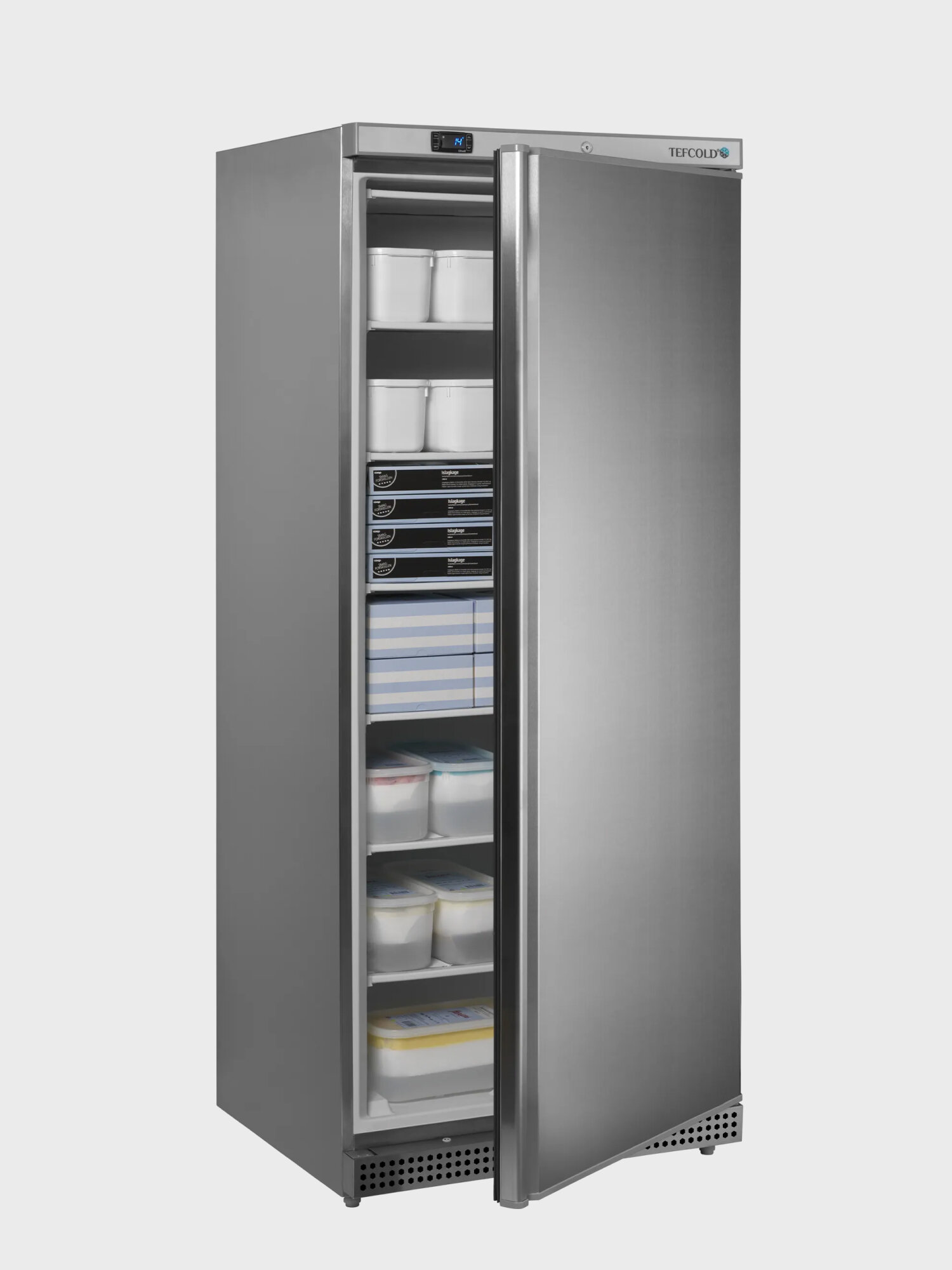 Морозильный камера TEFCOLD UF600S GN2/1 с глухой дверью, 555 л, 220 Вт, морозильник вертикальный