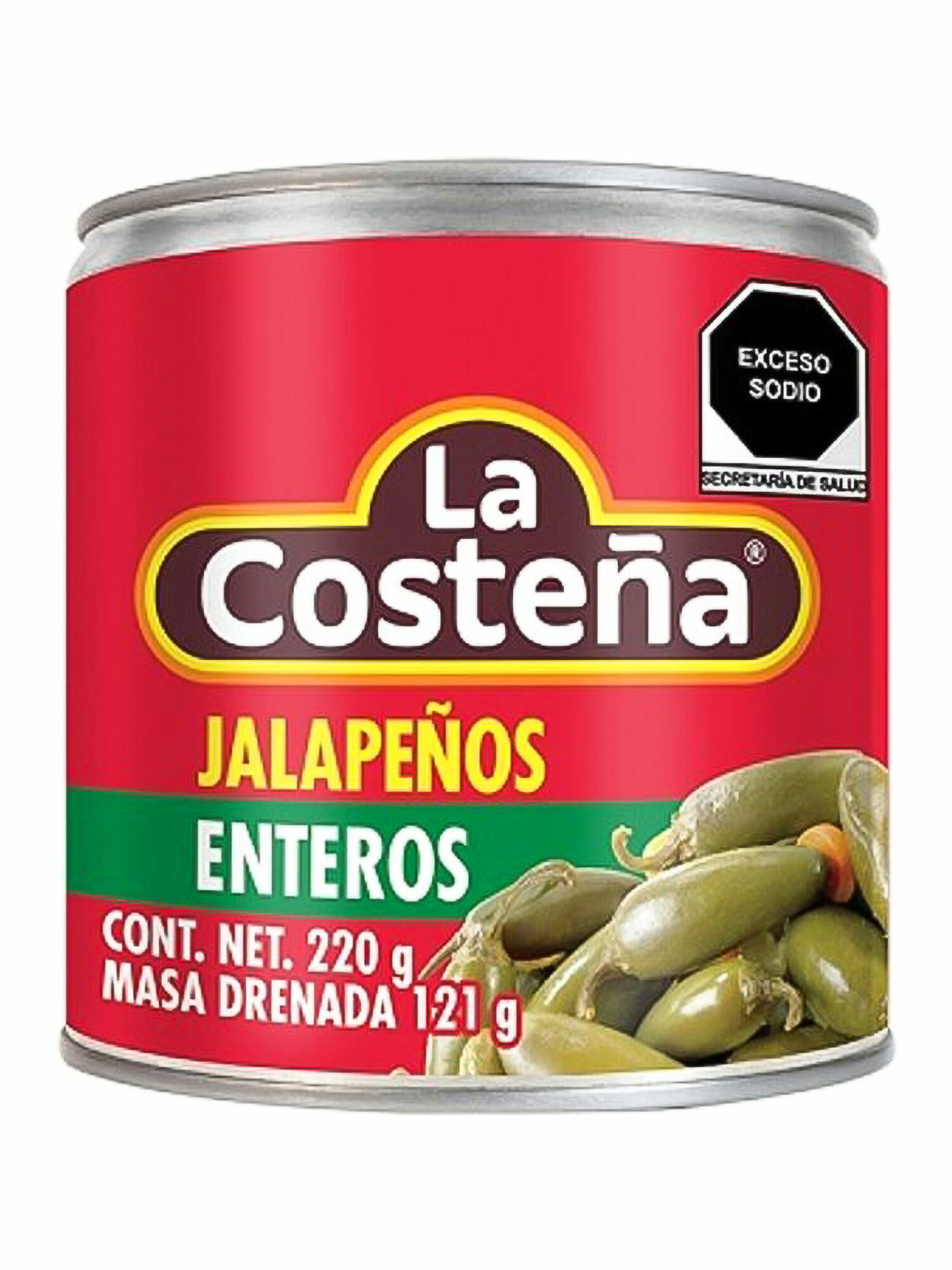 Консервированные Целые перцы Халапеньо La Costena, Whole Jalapeno, 220 гр
