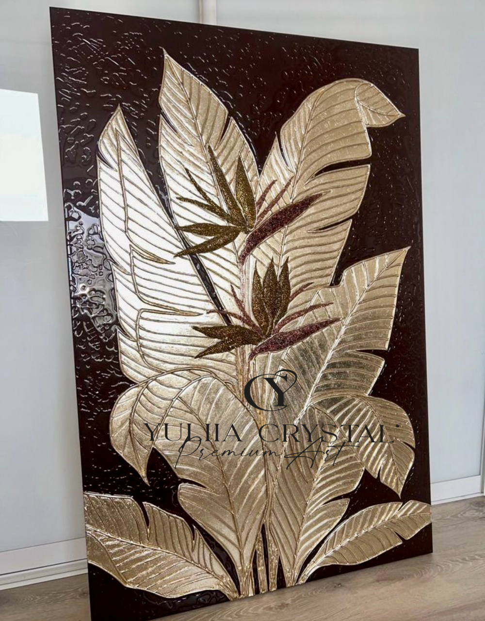 Картина обьемная в интерьер c кристаллами "Lounge Tree", 120х80см