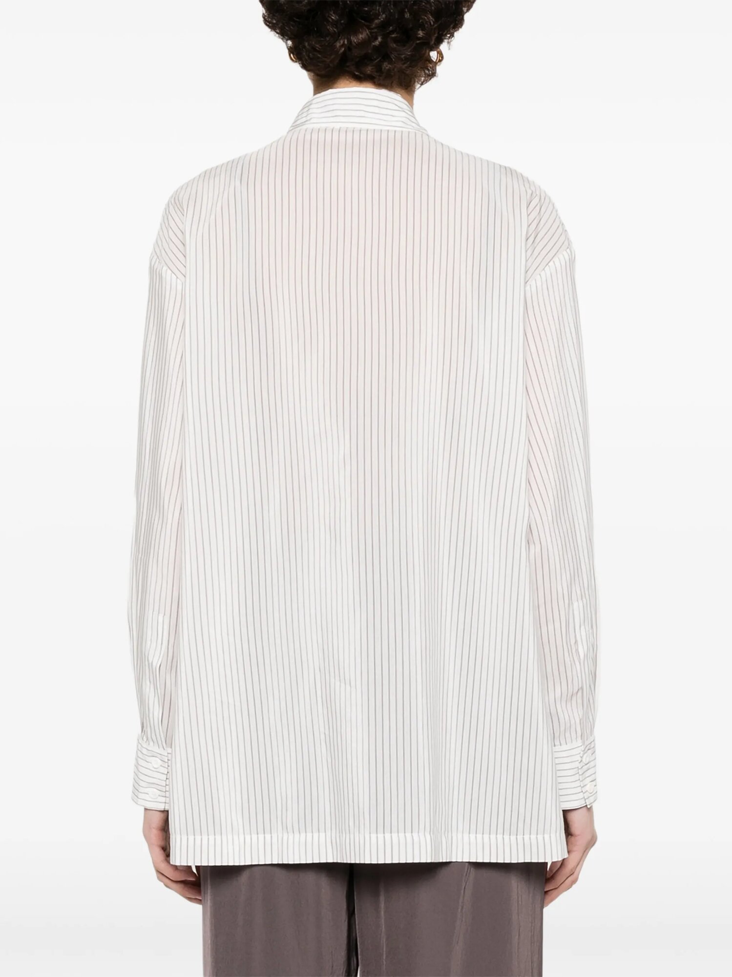 Рубашка PESERICO Striped-pattern shirt, размер 48, white — фото 1