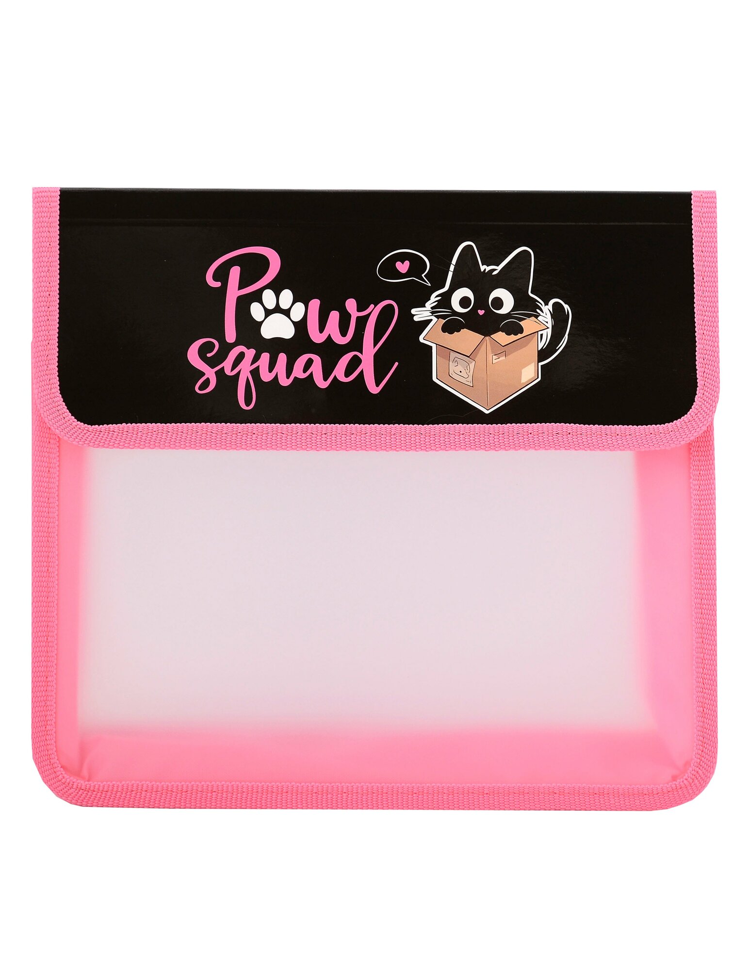 Папка для тетрадей А5 "Box cat" 2отд, пластик, липучка.