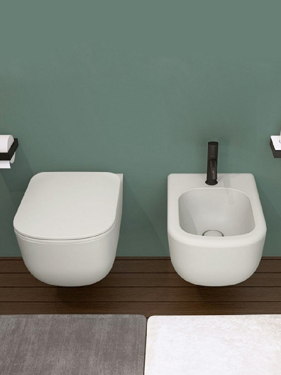 Унитаз подвесной CIELO ERA-ECO ERVSK, безободковый, с креплениями и крышкой микролифт