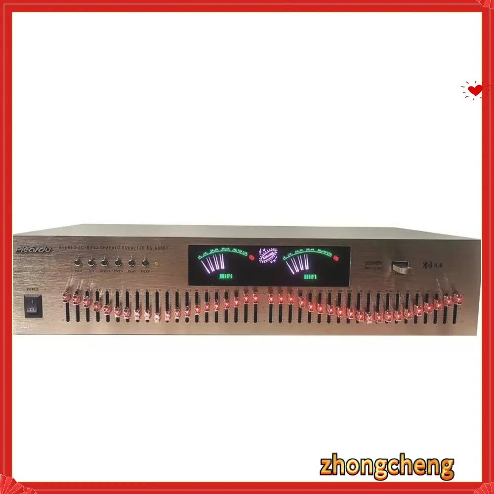 Графический эквалайзер EQ666BT Аудио-цифровой контроллер эффектов/5.0 Bluetooth/USB, золотой