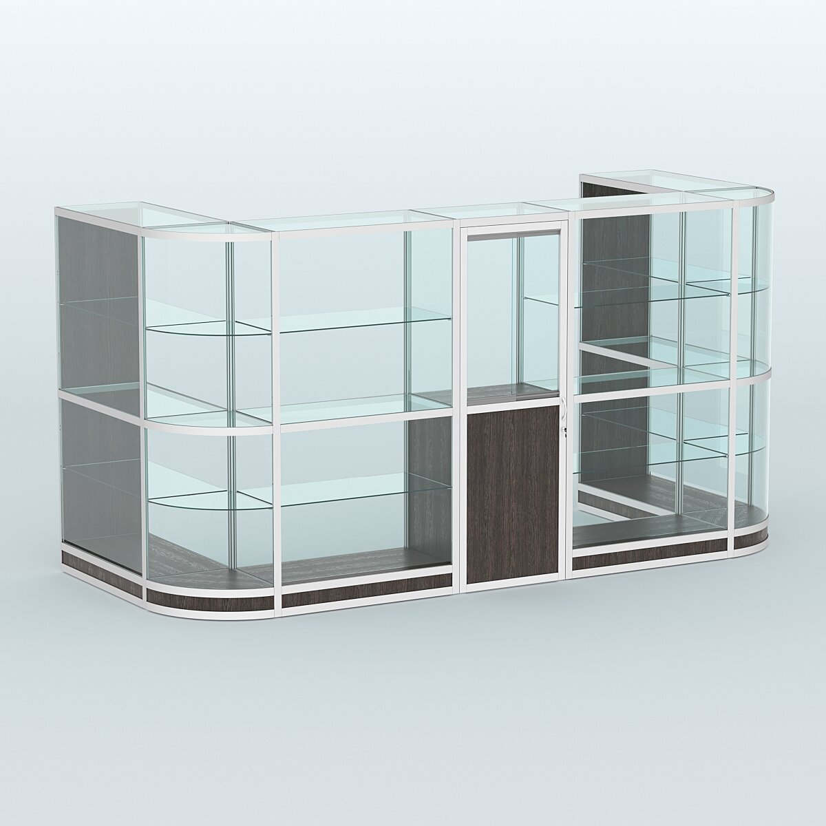 Павильон из профиля пристенный №11г (5,50 кв. м), Дуб Венге