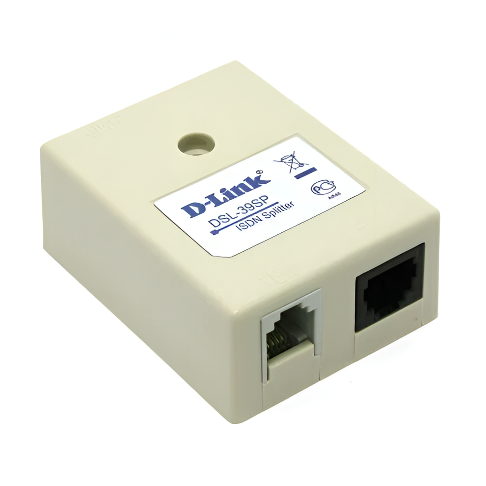D-Link DSL-39SP ADSL Splitter (AnnexB, вход 1xRJ-11, выход 2xRJ-11)