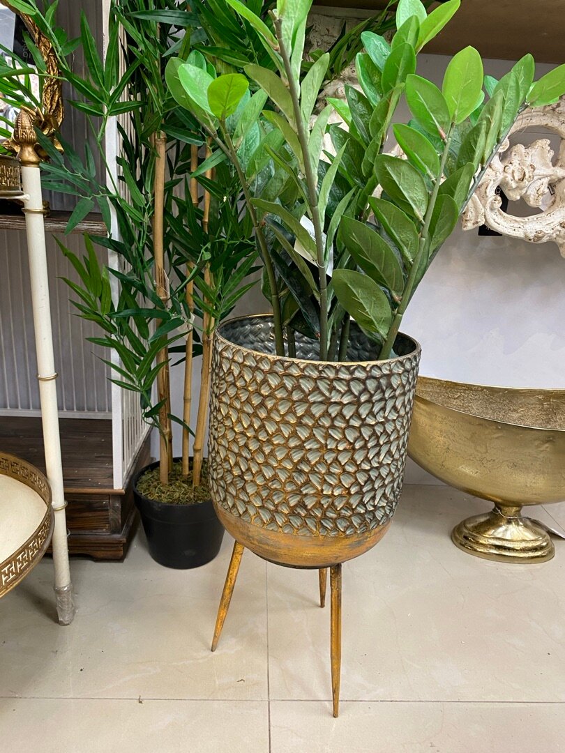 Кашпо на ножках Марокко Casaentera CE04-57-174/1 золото 240х240х460