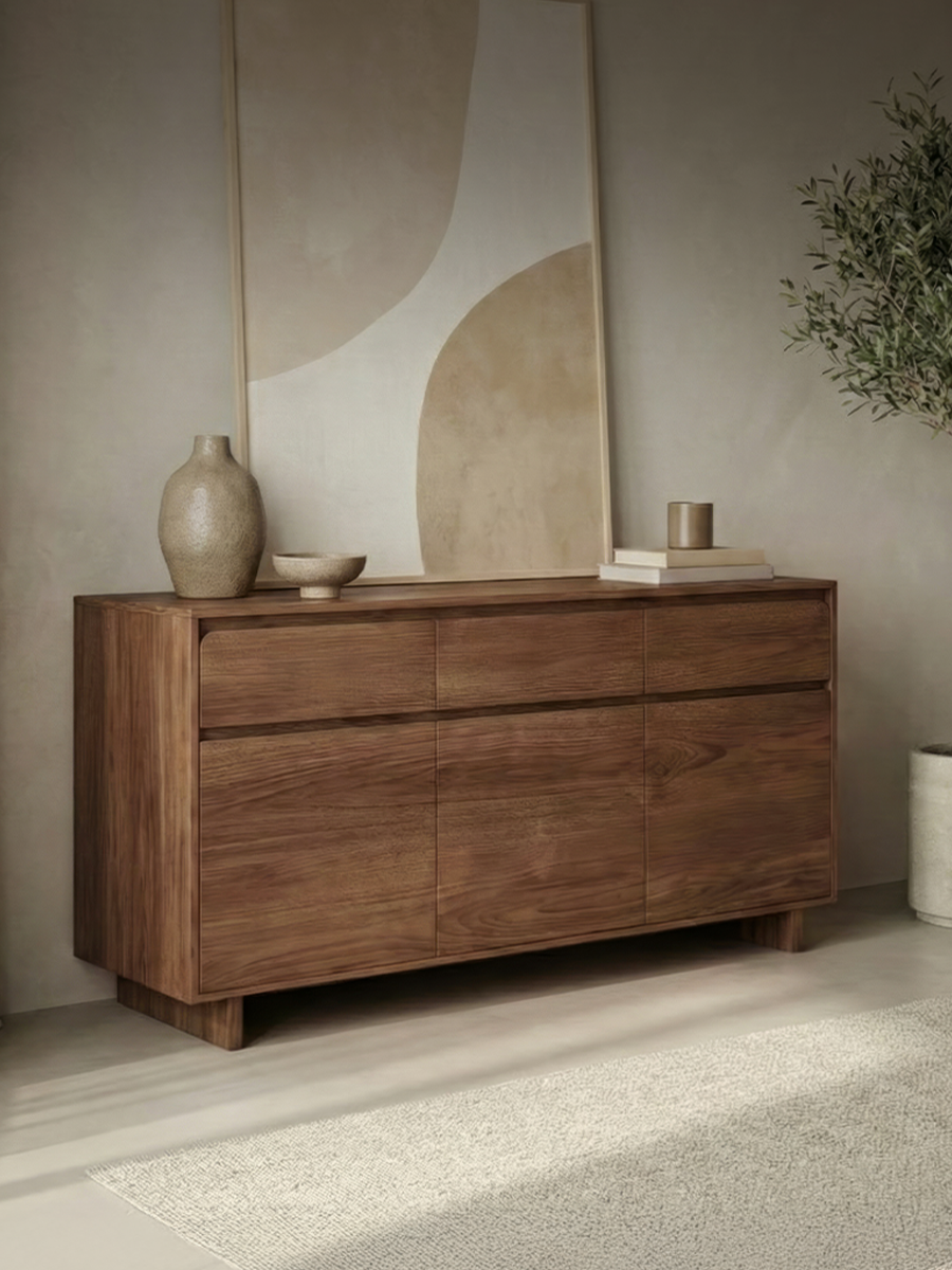 Комод для одежды Puzzlemebel Лоран с 3 выдвижными ящиками для вещей, тумба с полками в спальню, длина 150 см, коричневый