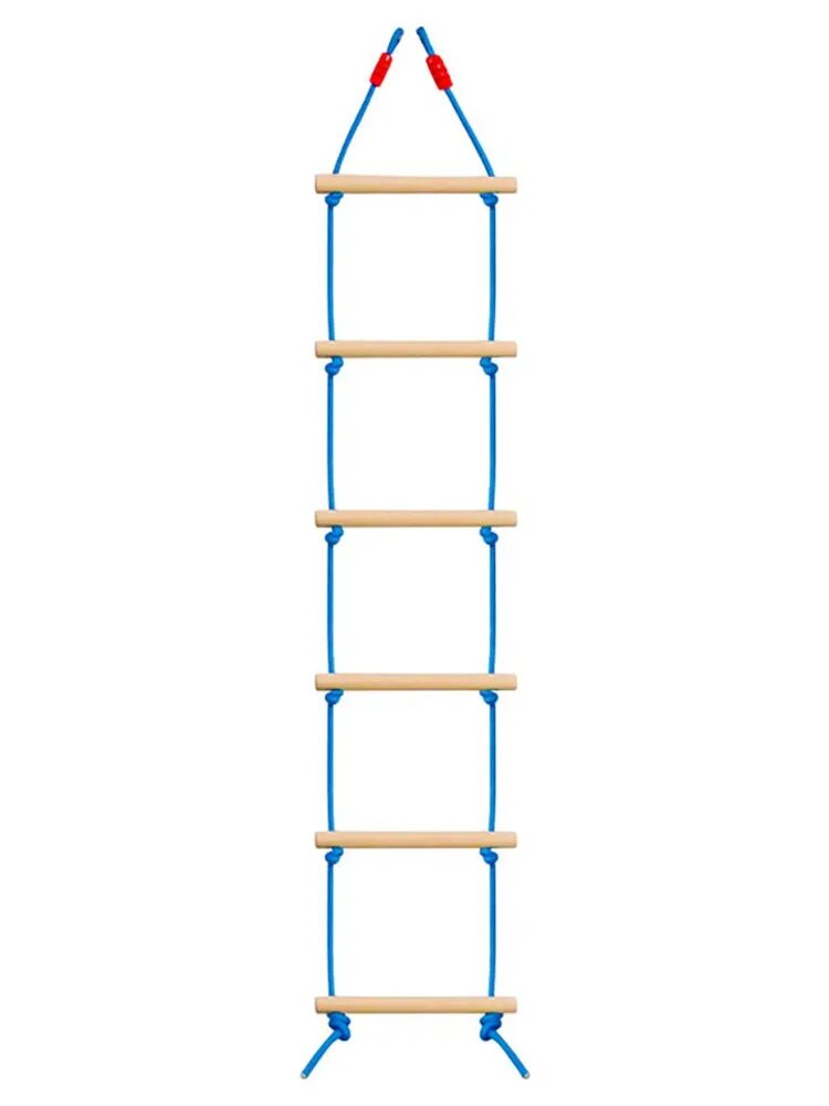 Веревочная Лестница для лазания из дерева, Лазурный цвет