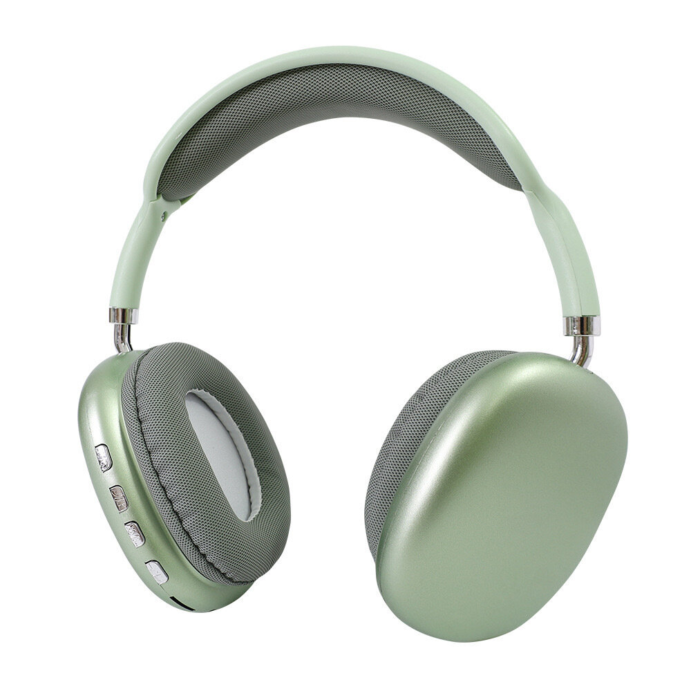 P9 Pro Max Беспроводные накладные Bluetooth игровые наушники с пеной, зеленый цвет для ПК и мобильных устройств