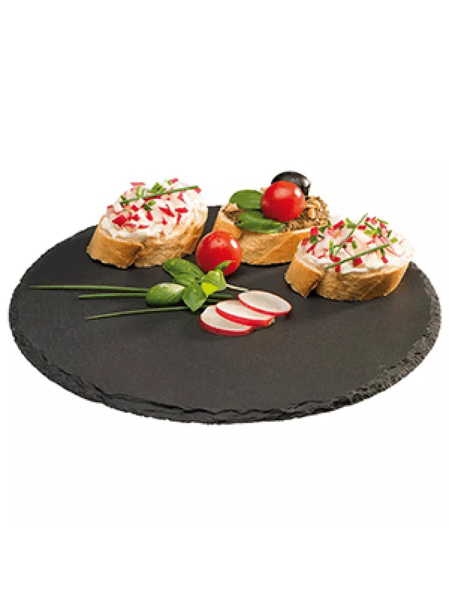 Блюдо Aps для подачи 220х220х70мм, натуральный сланец