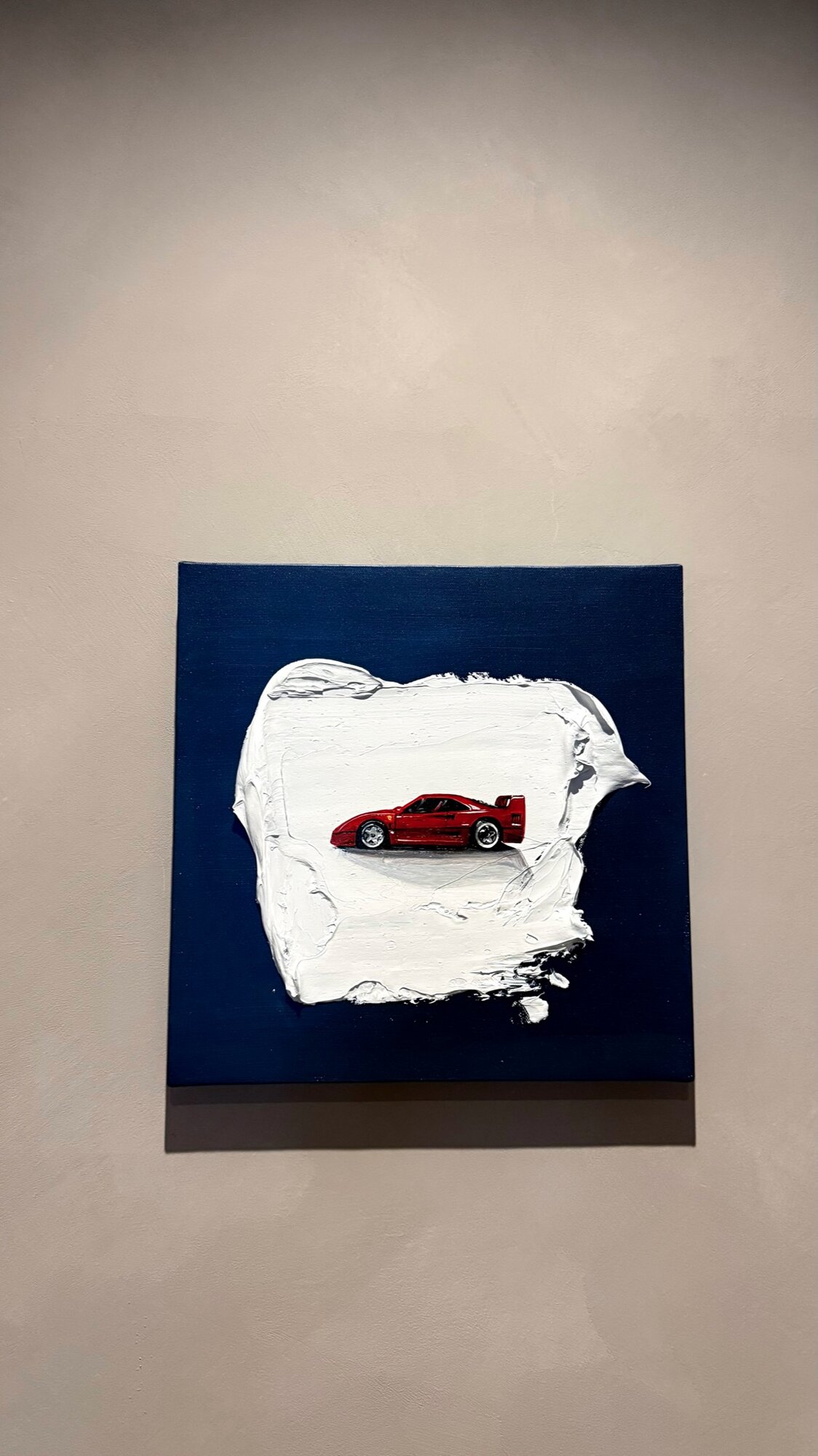 Интерьерная картина «Феррари», ручная работа, текстурная паста, акрил