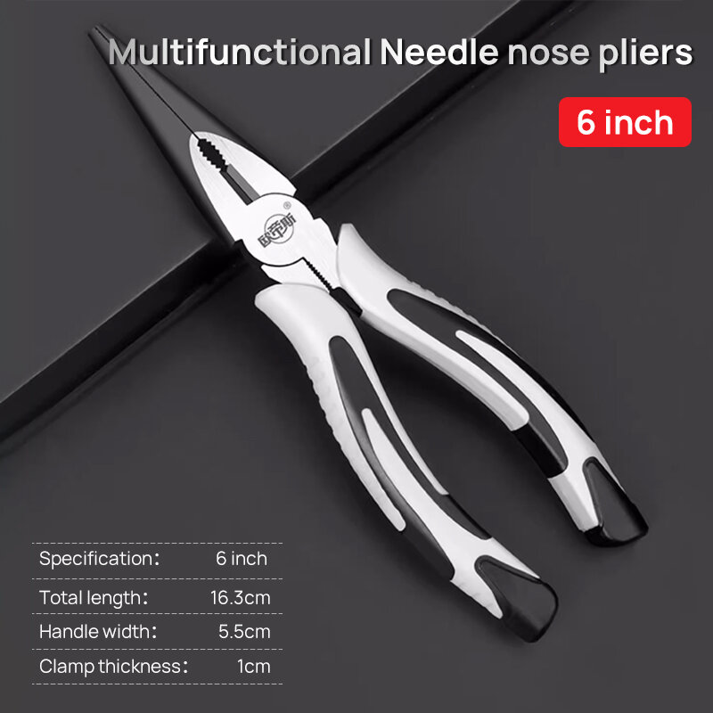 6-дюймовые плоскогубцы с острым концом для электриков 1 шт.