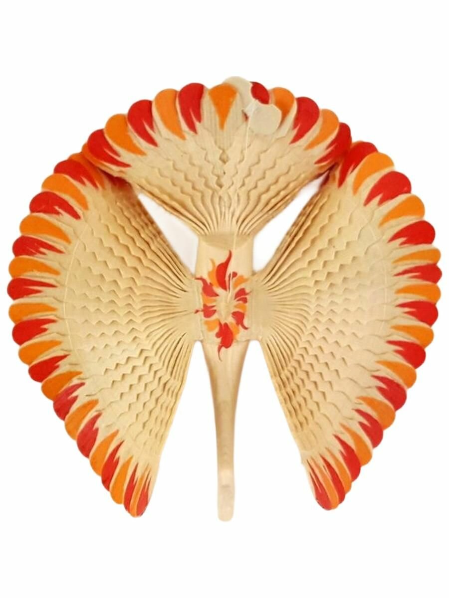 Щепная птица счастья цветная(15 см.)-, ручная работа