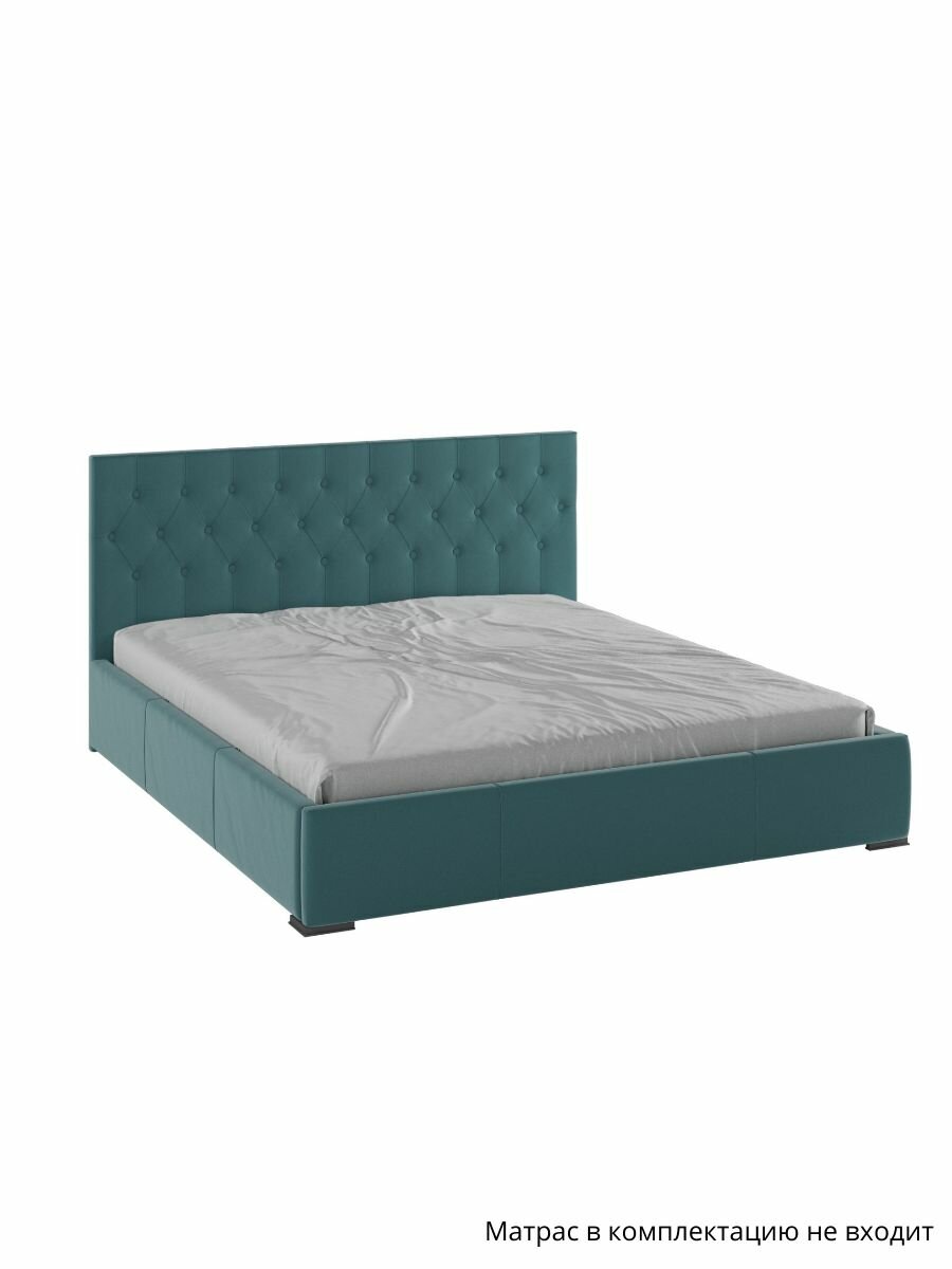 Домани, кровать двуспальная интерьерная Октавия 1,8 м, с подъёмным механизмом, 1960х1050х2230, Бирюза
