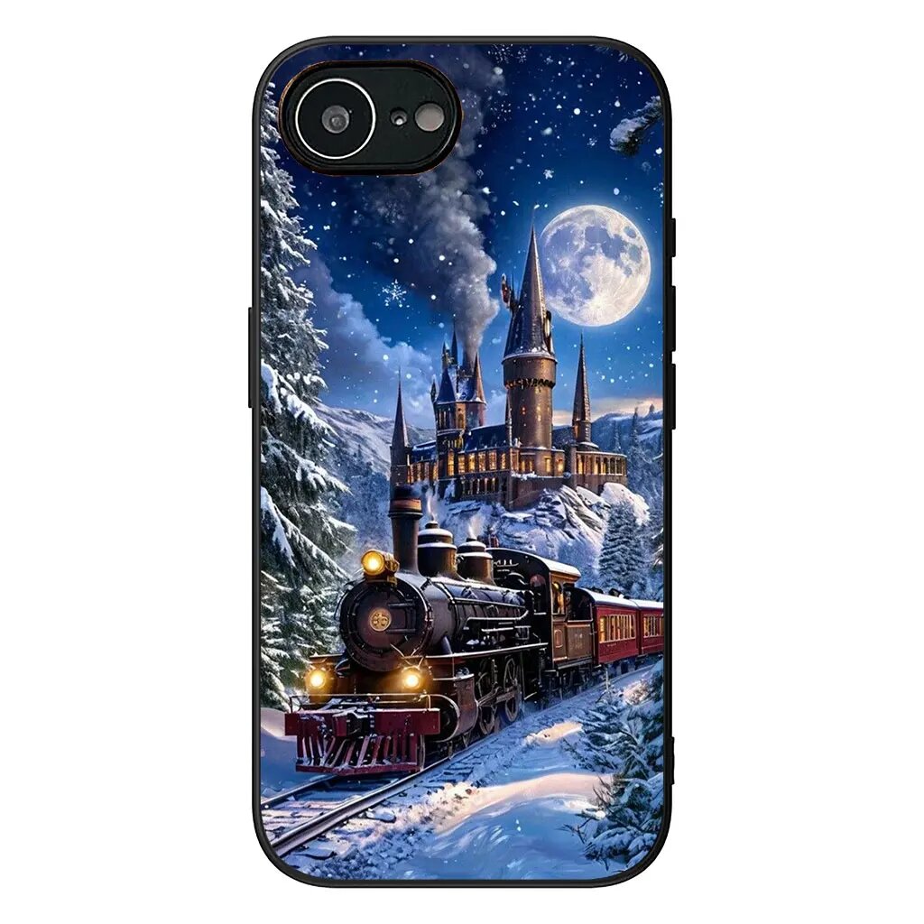 Чехол для iPhone 16 Plus с Хогвартсом и поездом