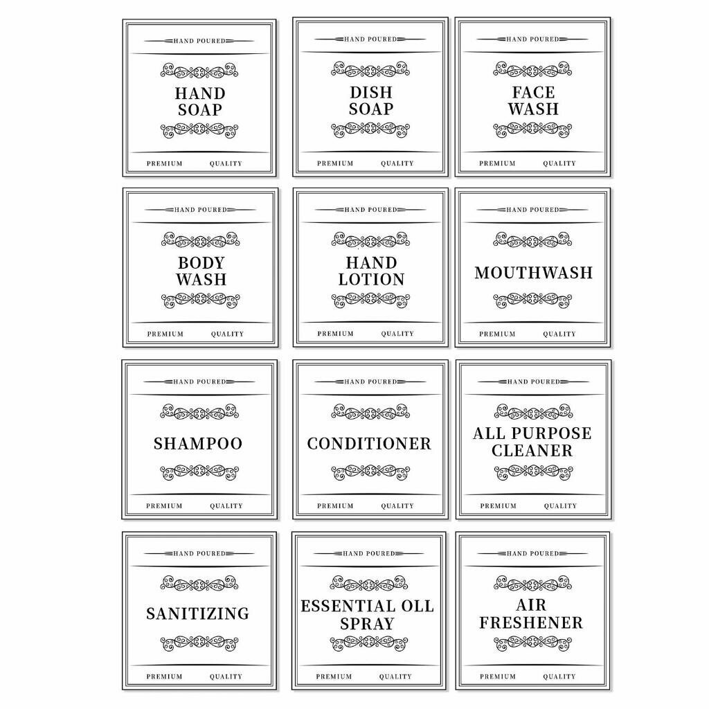 Водонепроницаемые этикетки для шампуня, Белый