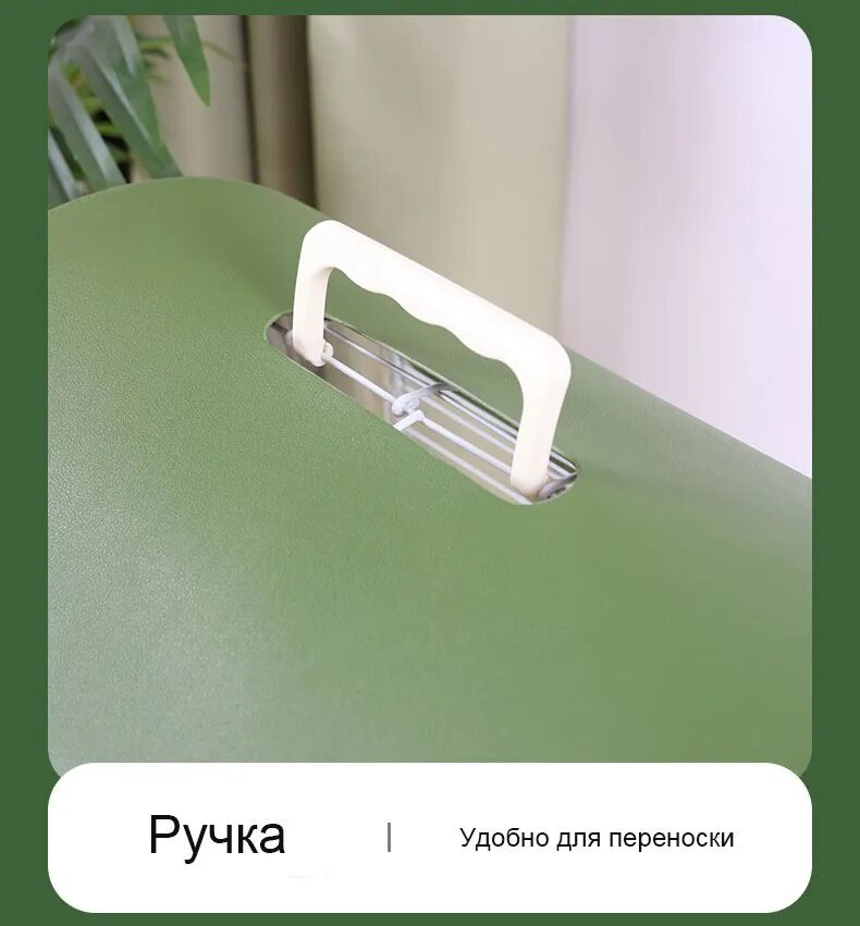 Переносная клетка для попугаев с ручкой для переноски, зеленая пластиковая клетка для птиц — фото 1