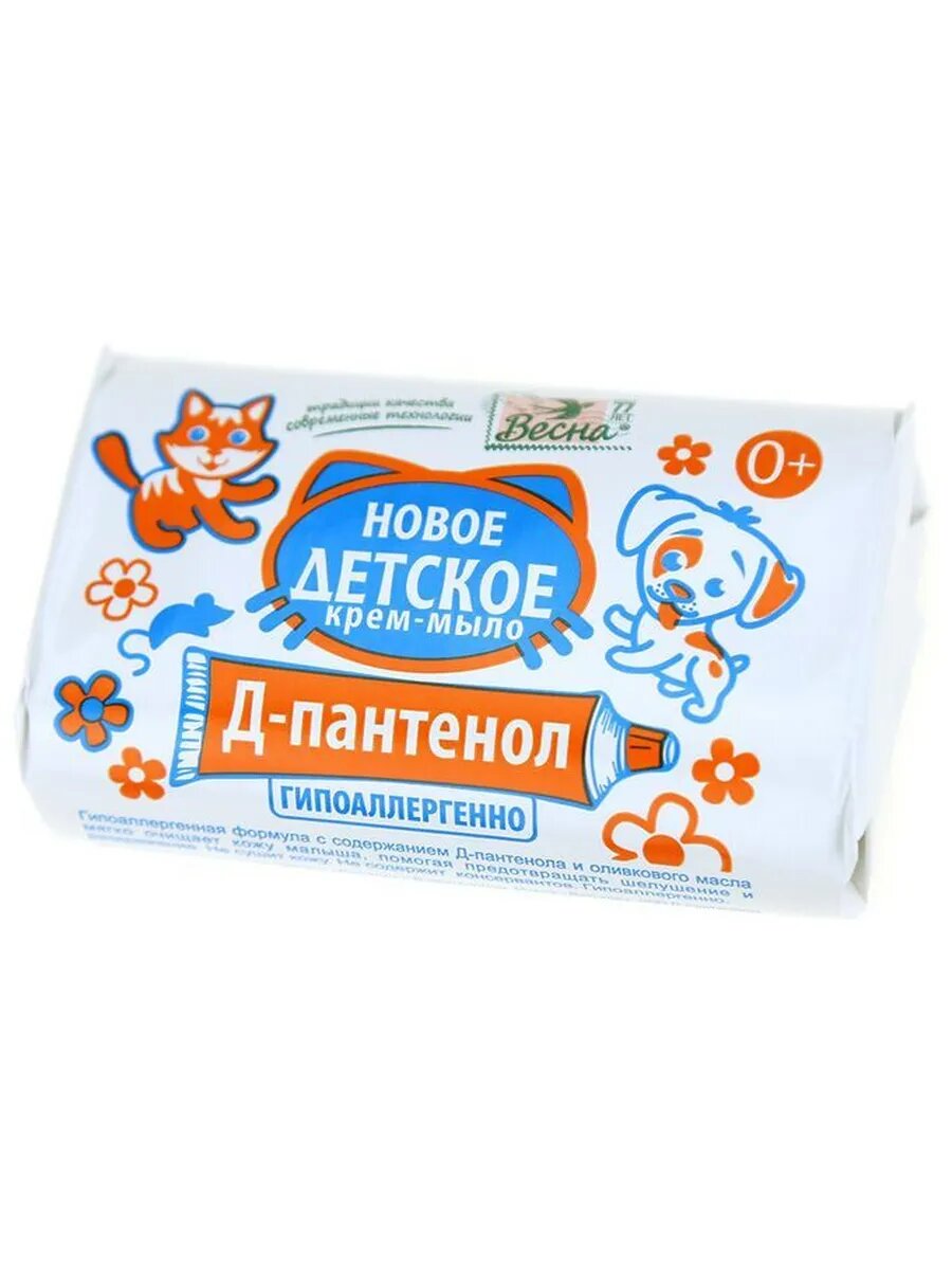 Весна Крем-мыло детское с д-пантенолом, мыло детское, 90 г,