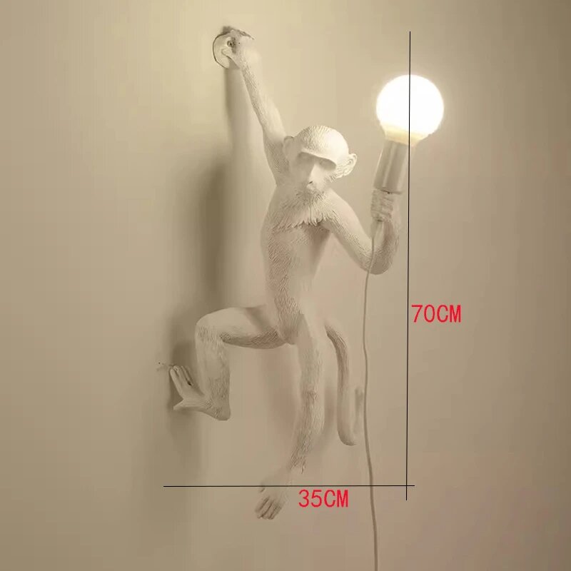 LED настенный светильник обезьяна XNBMFT Теплый белый (2700-3500К), White Right