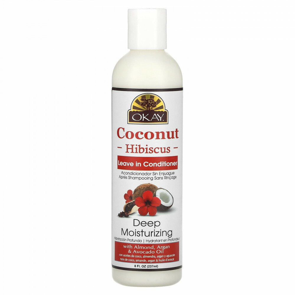 Okay Pure Naturals, Глубокое увлажнение, кондиционер, кокос и гибискус, 237 мл (8 жидк. унц.)